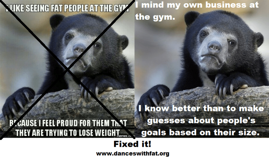 Before You Call A Fat Person at the Gym “Brave” – Dances With Fat